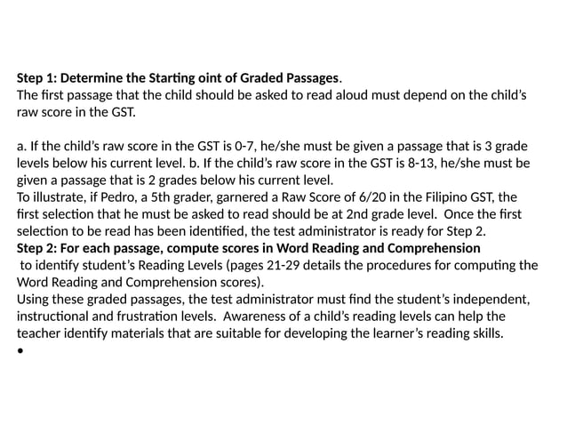 PPT-PHIL-IRI-2018. The Philippine Informal Reading Inventory (Phil-IRI ...