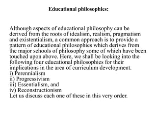 Philosophy and Curriculum | PPTX