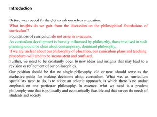 Philosophy and Curriculum | PPTX