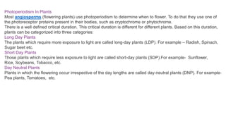 photoperiodism | PPTX