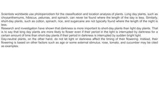 photoperiodism | PPTX