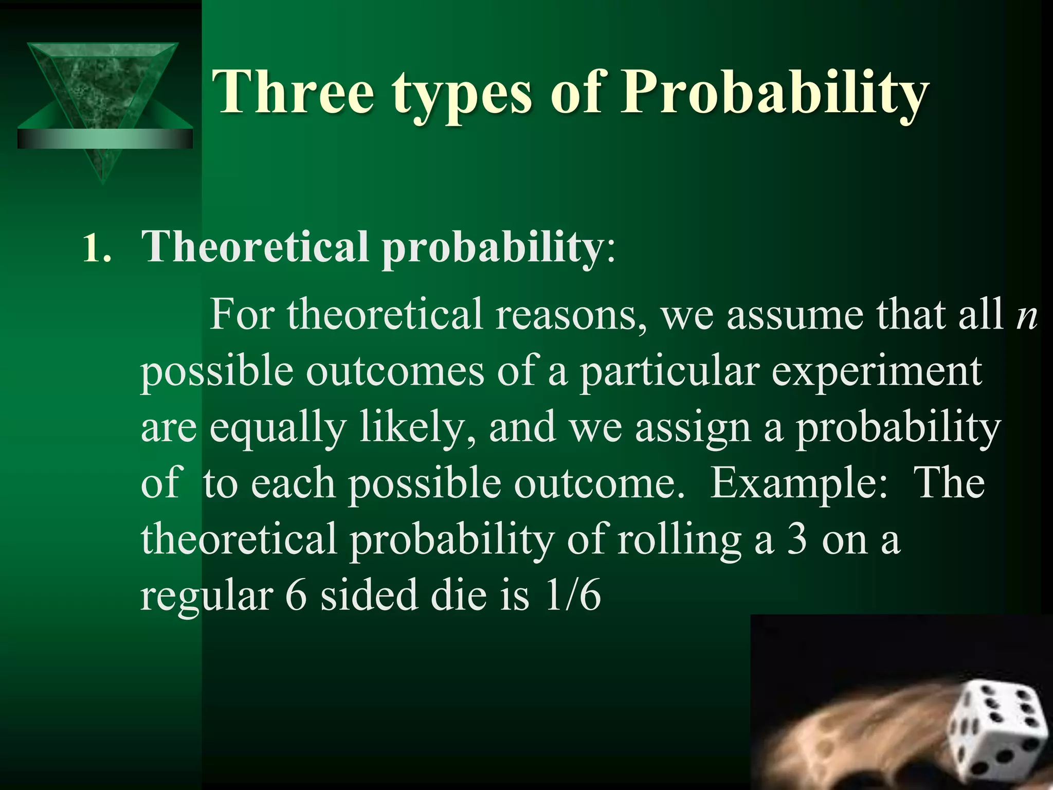 PROBABILITY AND IT'S TYPES WITH RULES | PPT