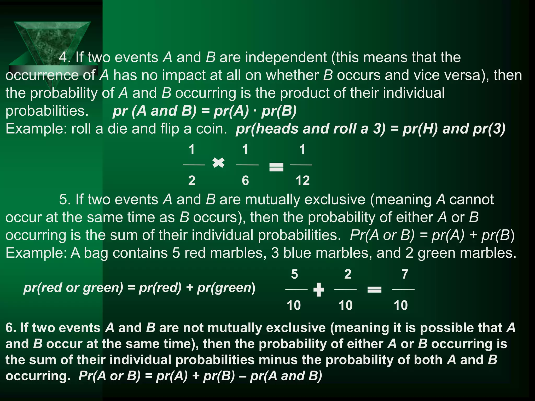PROBABILITY AND IT'S TYPES WITH RULES | PPT