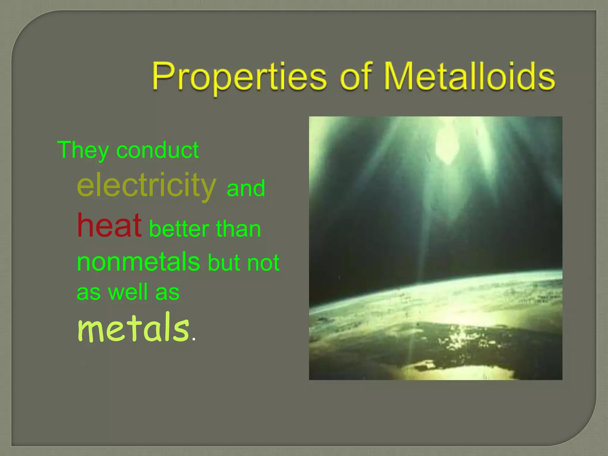 PPT - Properties of Metals Non-Metals Metalloids.ppt | Chemistry | Science