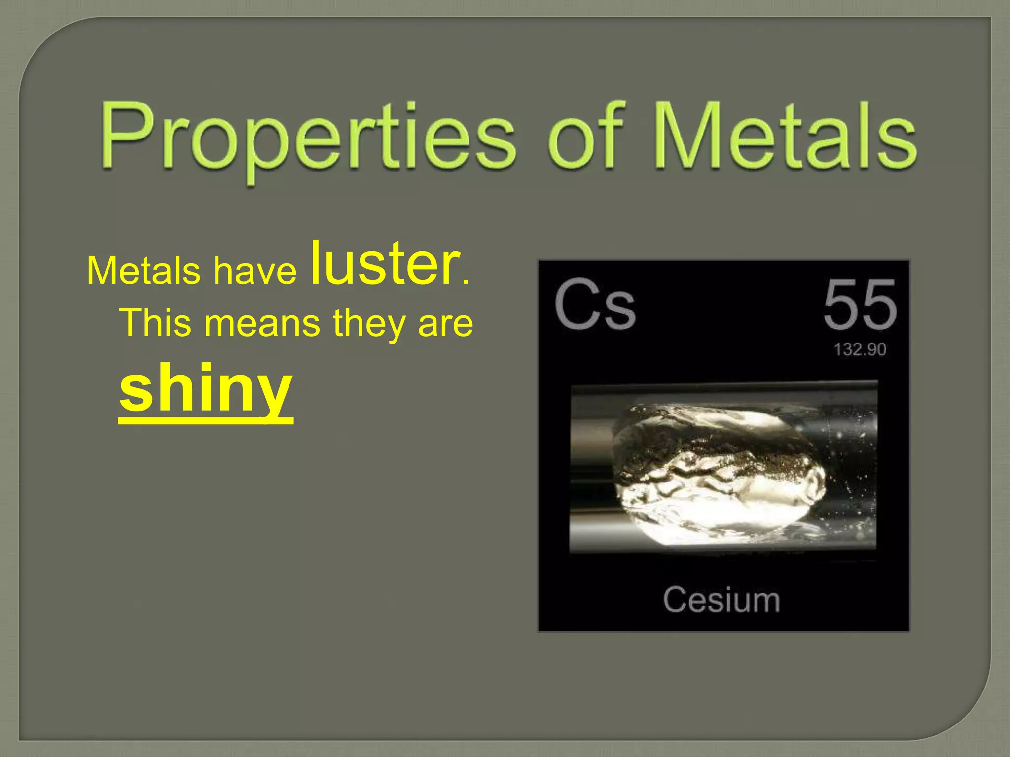 PPT - Properties of Metals Non-Metals Metalloids.ppt | Chemistry | Science