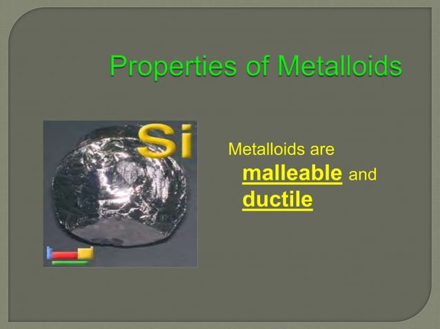 PPT - Properties of Metals Non-Metals Metalloids.pptx | Chemistry | Science
