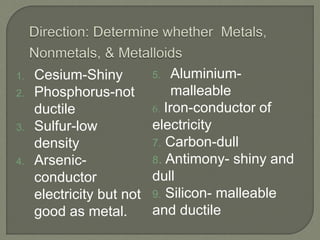 PPT - Properties of Metals Non-Metals Metalloids.pptx