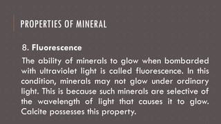 Identifying the Nine Common Properties of Minerals | PPTX | Chemistry ...
