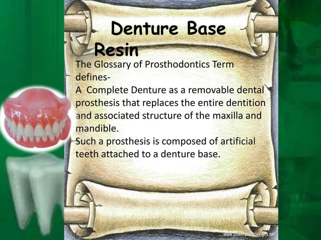 DENTURE BASE RESIN PPT. | PPTX