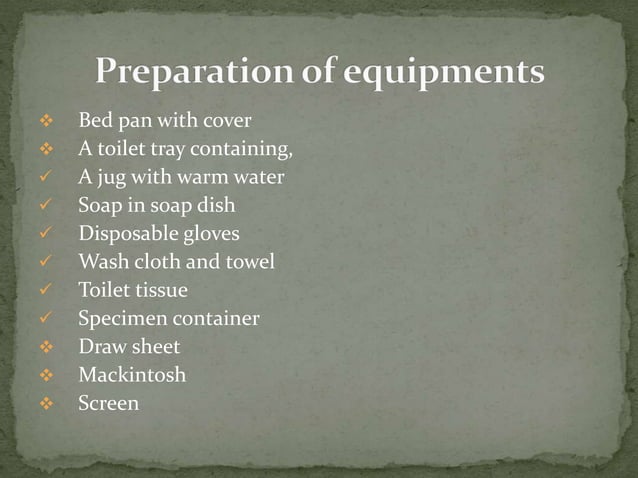 PPT-PROVIDING-BED-PAN.pdf procedure NF-2 | PDF | Bath and Shower ...
