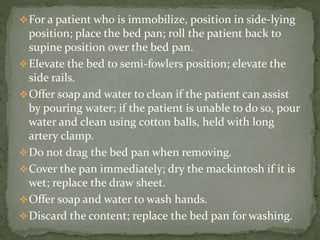 PPT-PROVIDING-BED-PAN.pdf procedure NF-2 | PDF | Bath and Shower ...