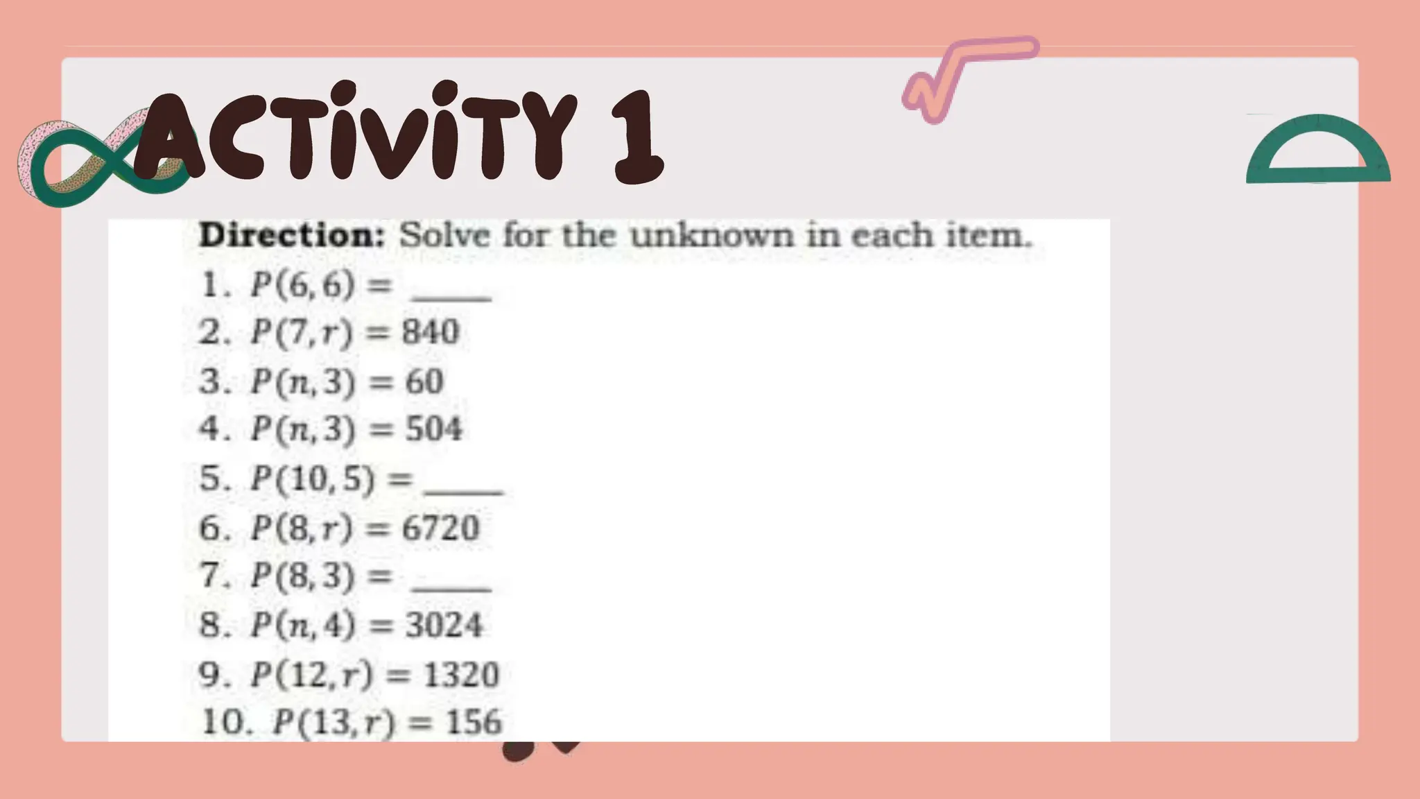 Mathematics Grade 10 Quarter 3 Module 1 Permutations | PPTX
