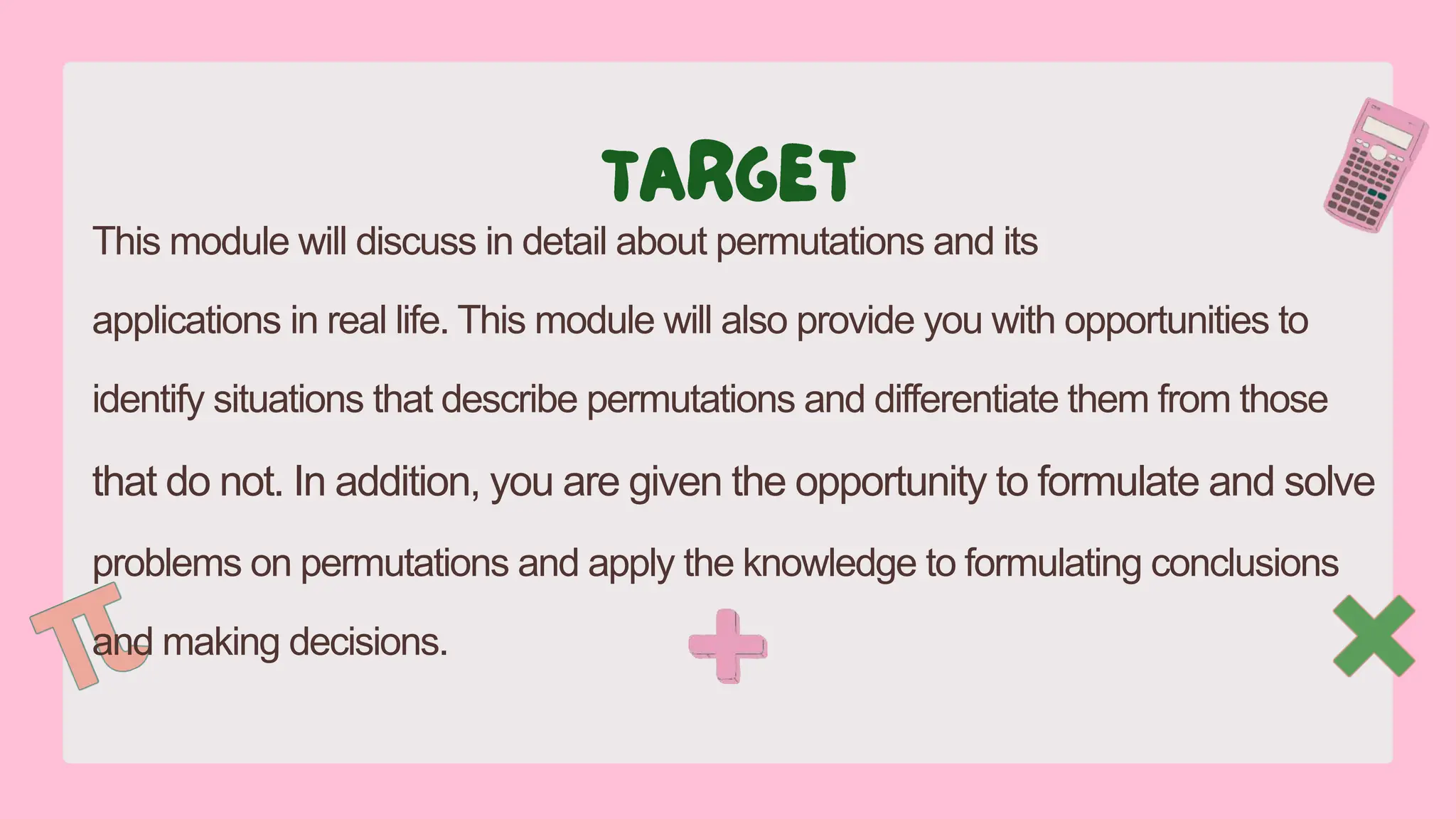 Mathematics Grade 10 Quarter 3 Module 1 Permutations | PPTX