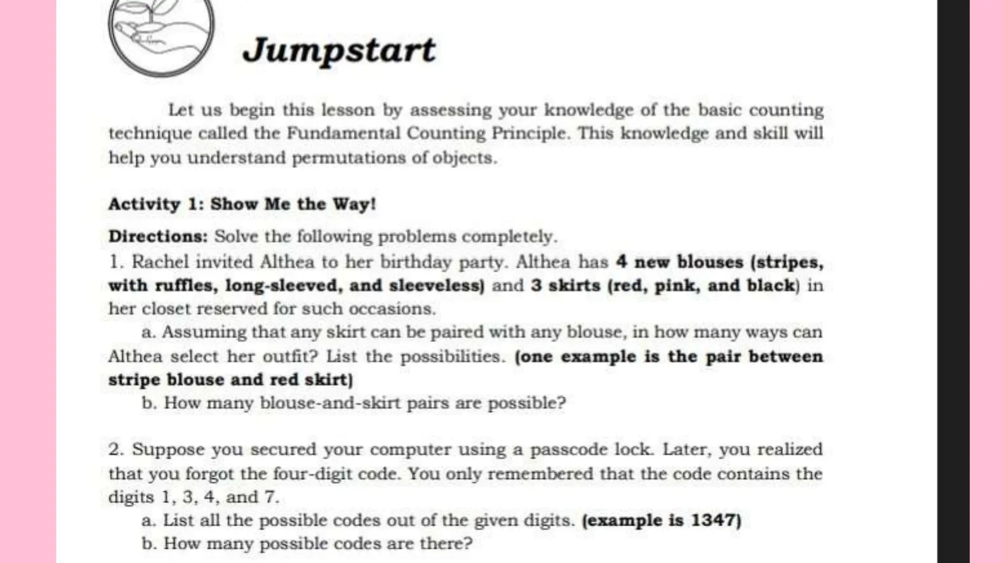 Mathematics Grade 10 Quarter 3 Module 1 Permutations | PPTX