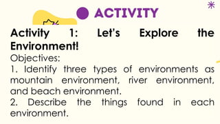 Exploring Different Types of Environments and Earth Materials for ...