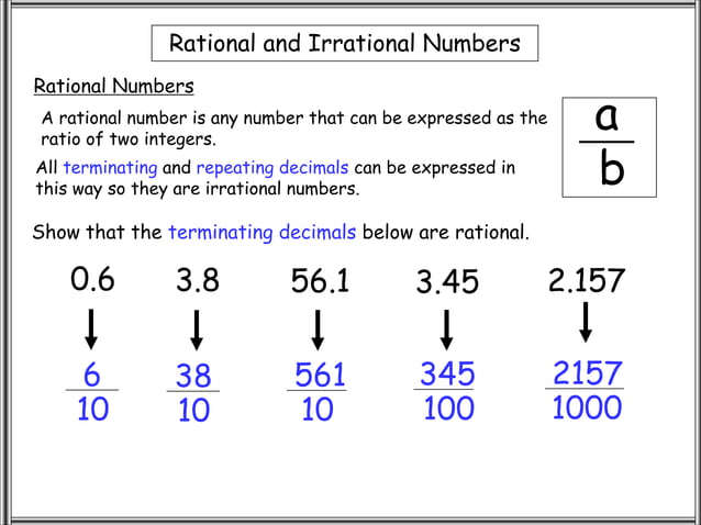 PPT- rational and irrational numbers.ppt | Physics | Science