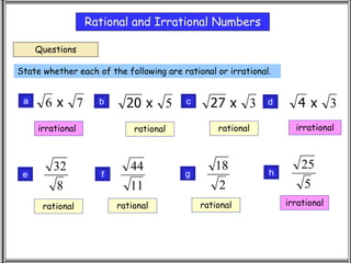 PPT- rational and irrational numbers.ppt | Physics | Science