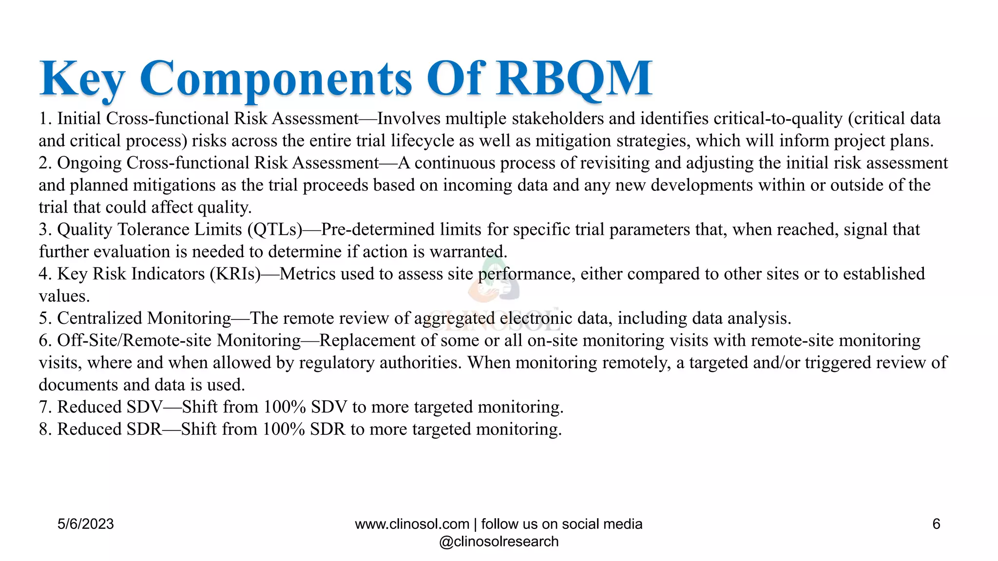 Risk Based Monitoring in Clinical Trials. | PPTX