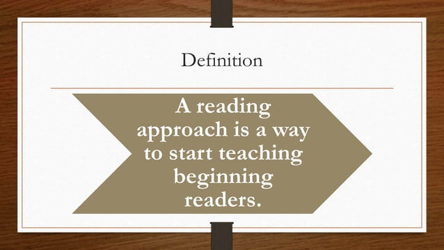 Ppt reading approach | PPTX | Education