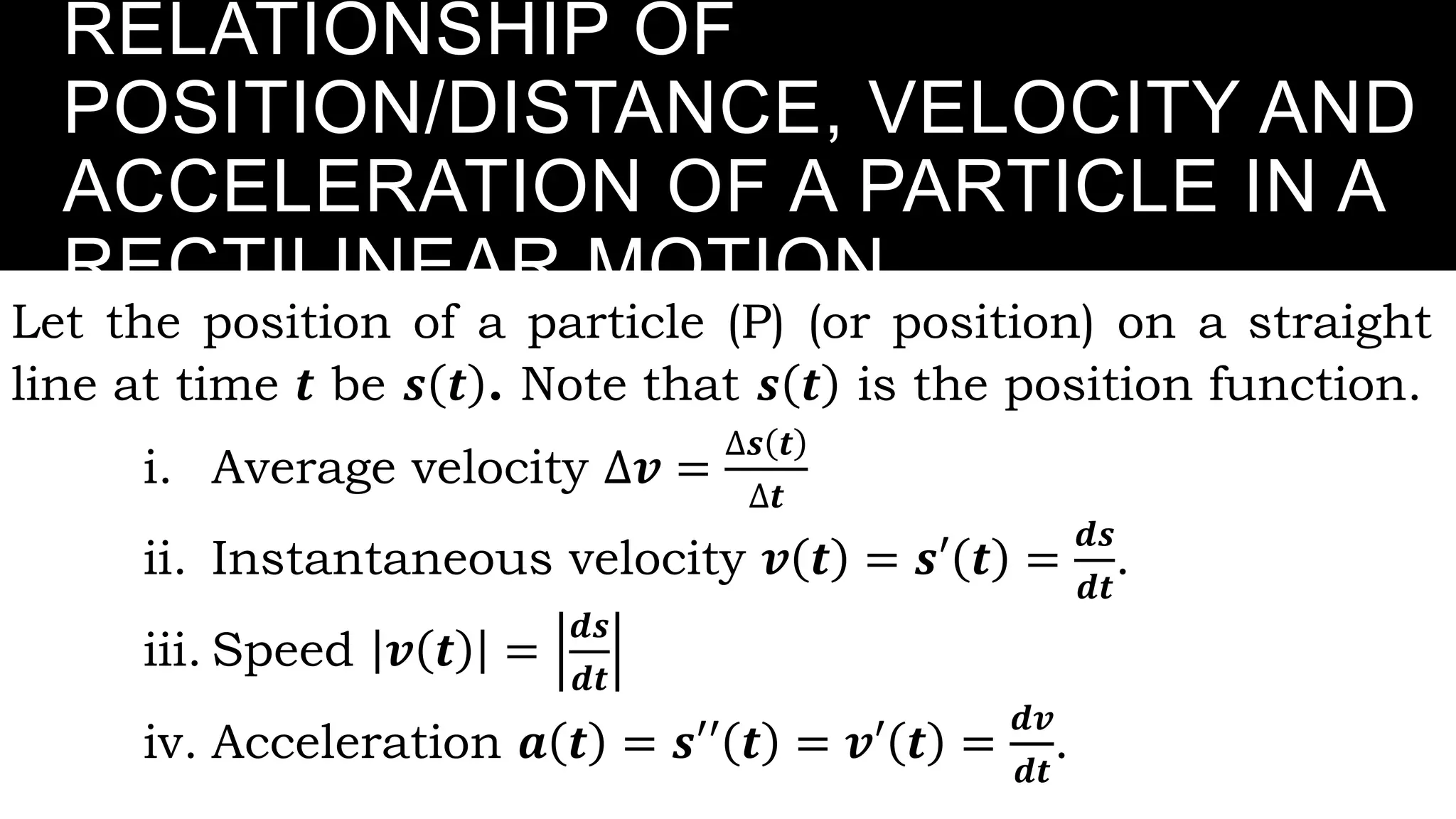 PPT-Rectilinear Motion.pptx