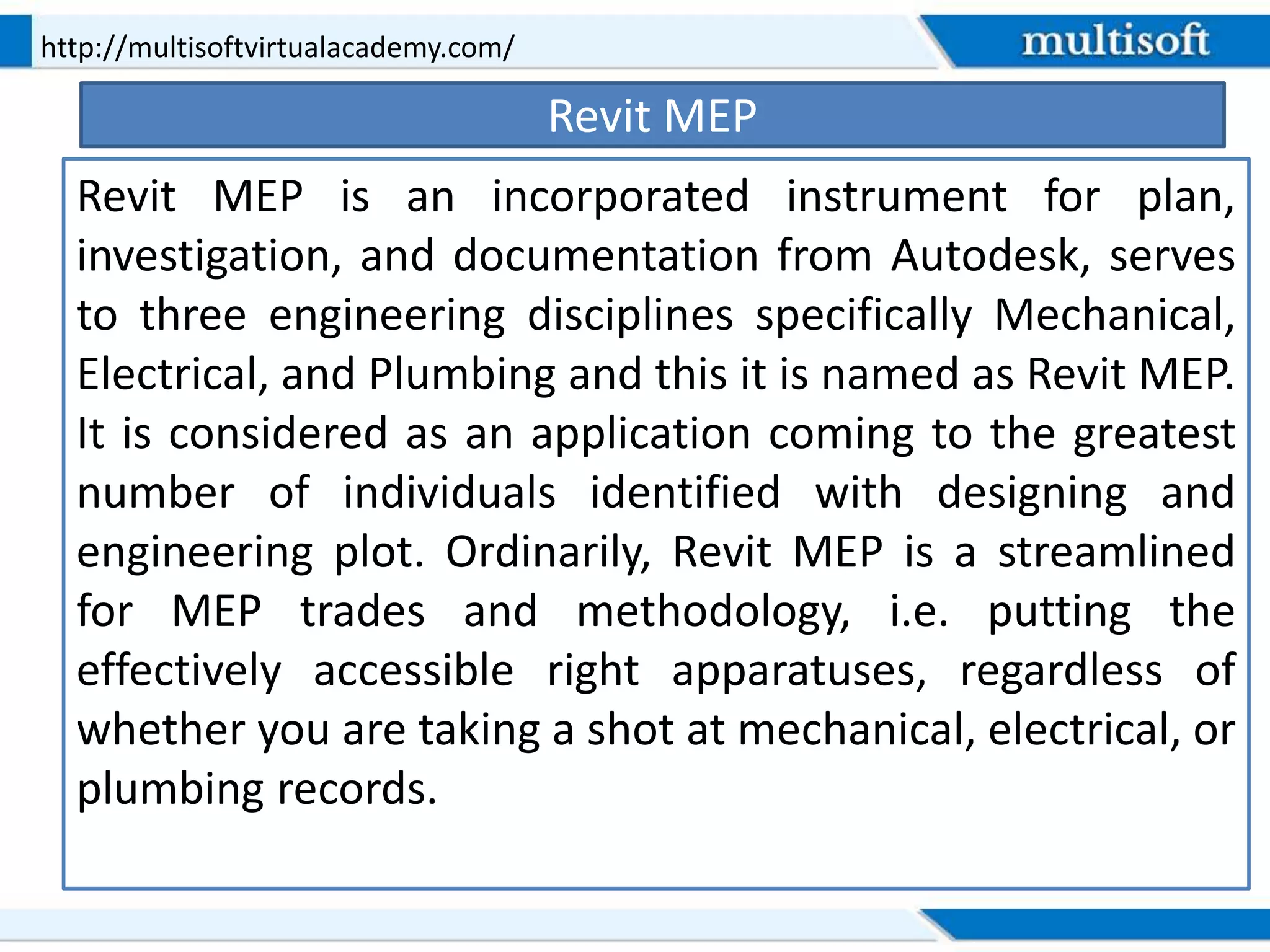 Revit MEP Training | PPTX | Technology & Computing