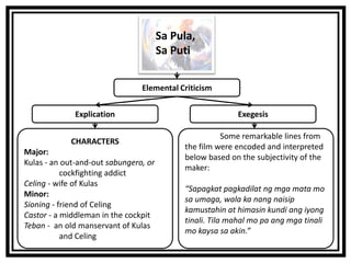 Sa Pula, Sa Puti by Francisco Rodrigo (Colloquium Presentation) | PPTX