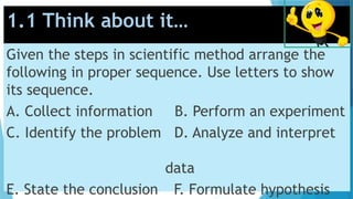 components of scientific investigationss | PPTX