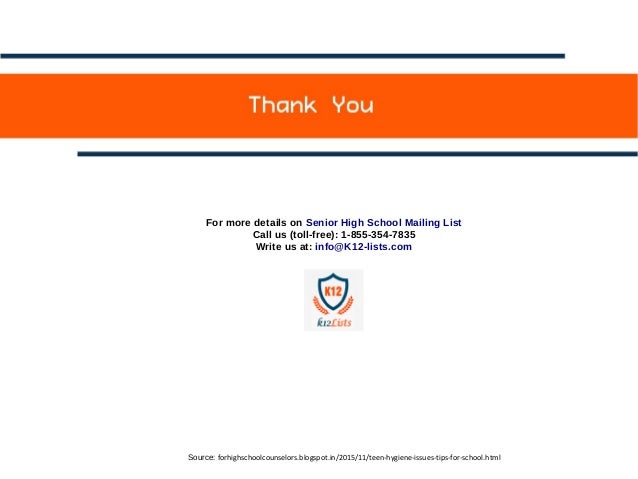 Senior High Schools Mailing Lists