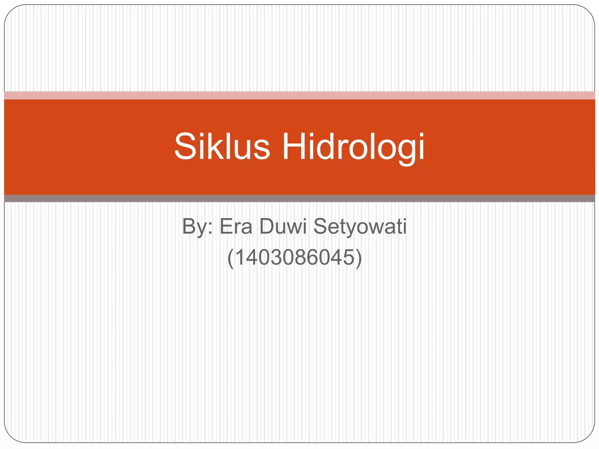 Ppt siklus-hidrologi | PPT