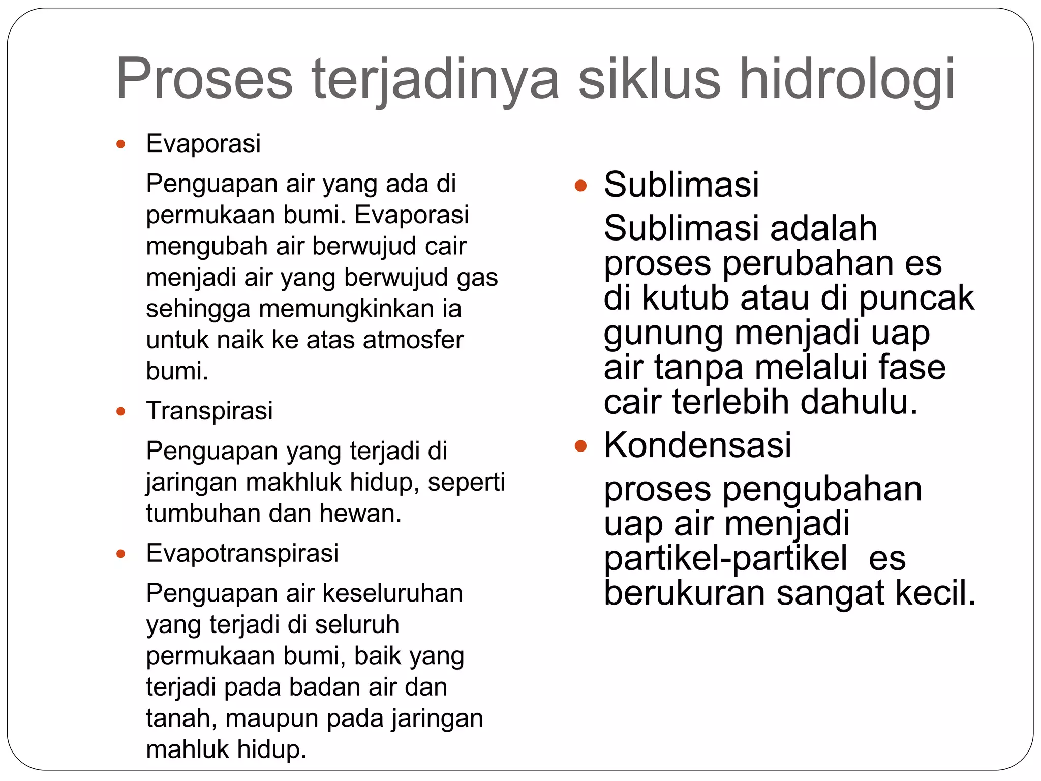 Ppt siklus-hidrologi | PPT