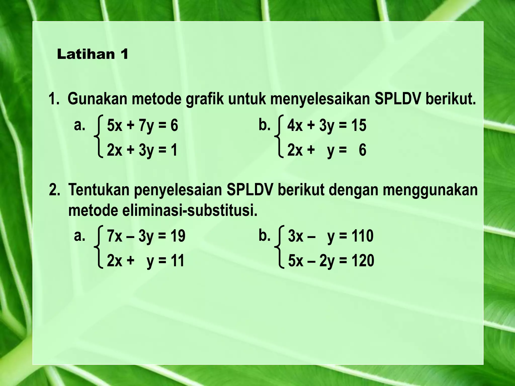 PPT - Sistem Persamaan Linear.ppt