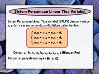 PPT - Sistem Persamaan Linear.ppt