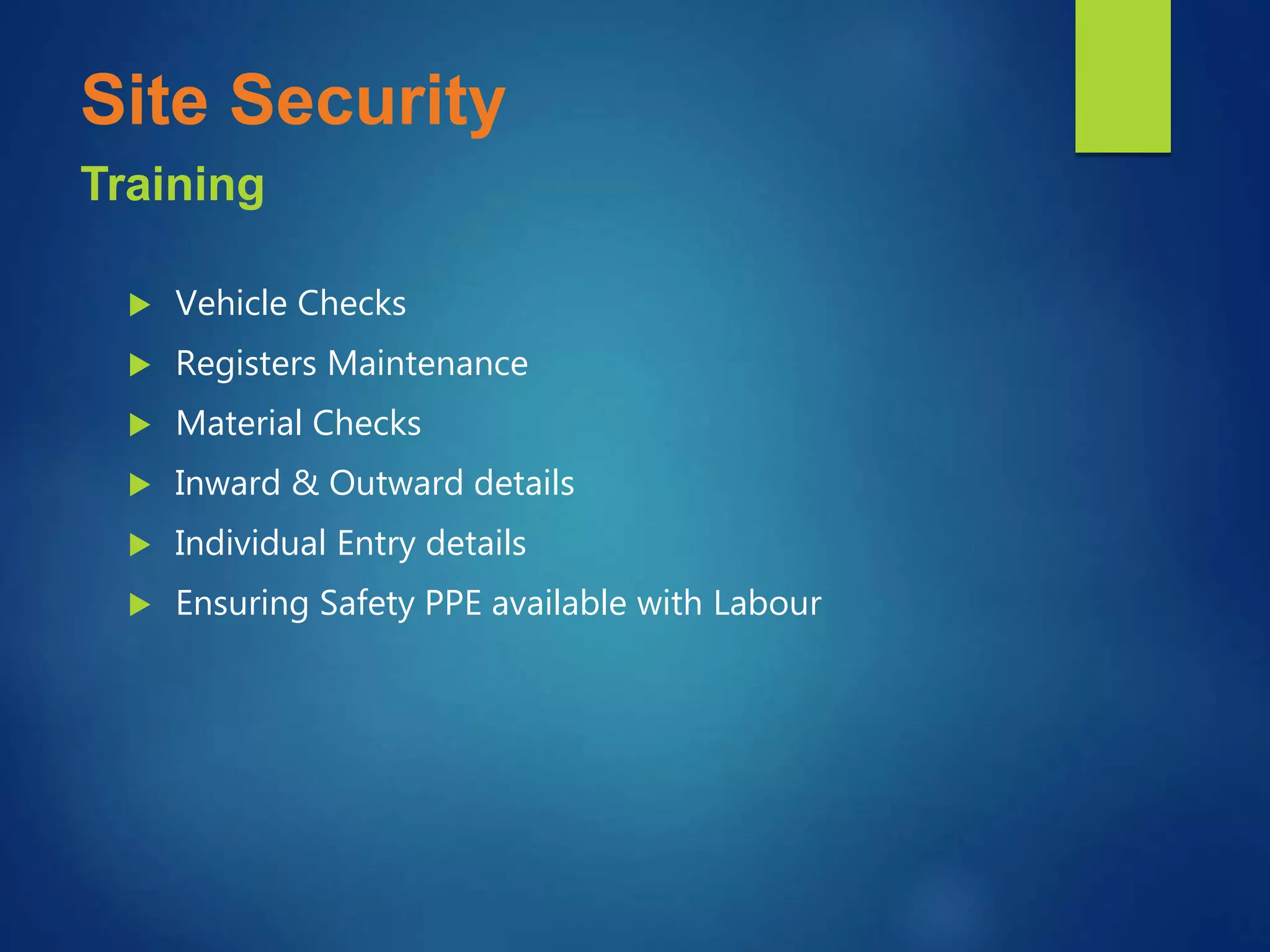 Ppt Site Security Management | PPTX
