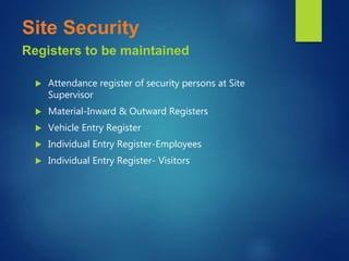 Ppt Site Security Management | PPTX