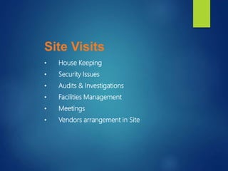 Ppt Admin-Site Visits | PPTX