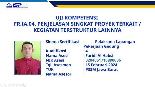 format PPT contoh skk presentasi ujian skk | PPTX