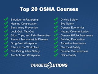Top 20 OSHA Courses | PPTX