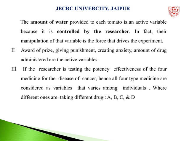 Variables for research methodology and its types | PPTX