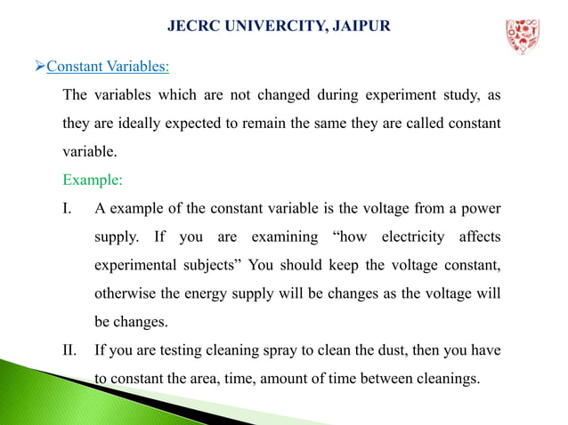 Variables for research methodology and its types | PPTX