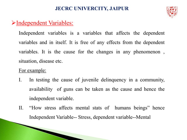 Variables for research methodology and its types | PPTX