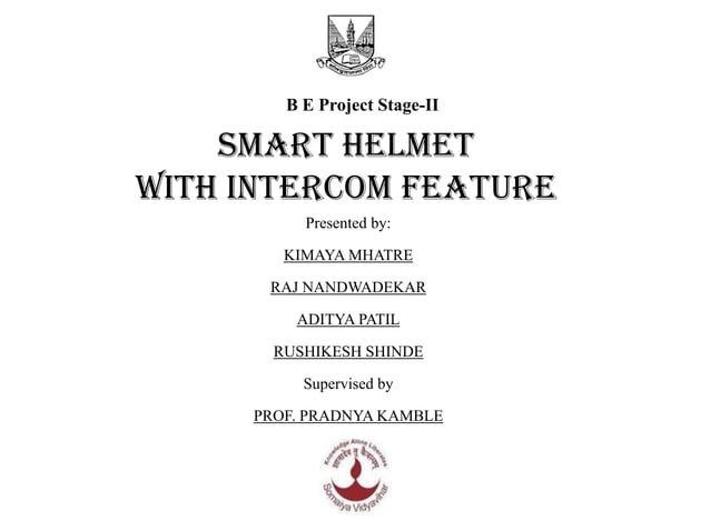 smart helmet with intercom feature | PDF
