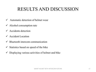 smart helmet with intercom feature | PDF