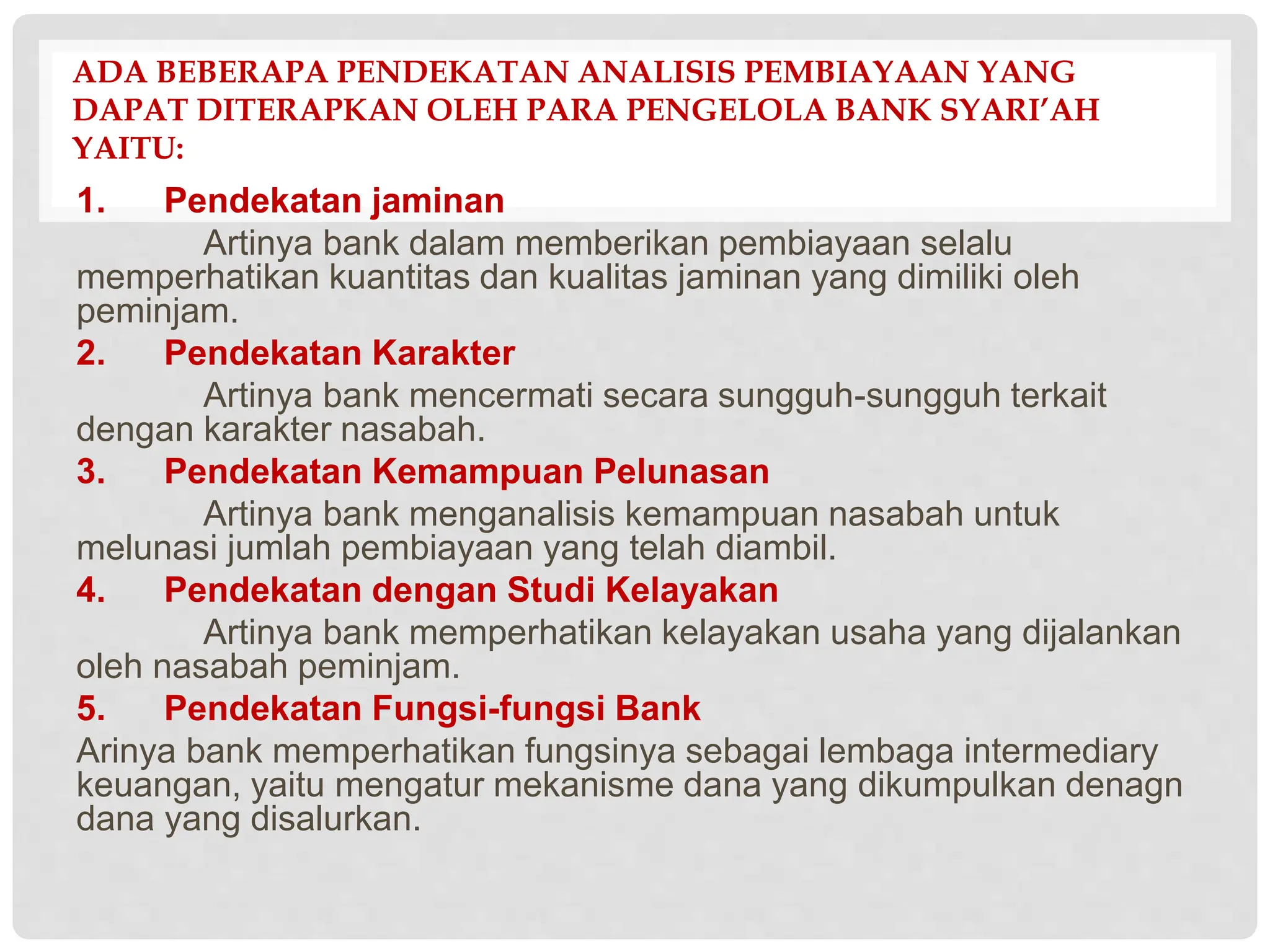 Proses Pemberian Pembiayaan pada Bank Syariah | PPTX