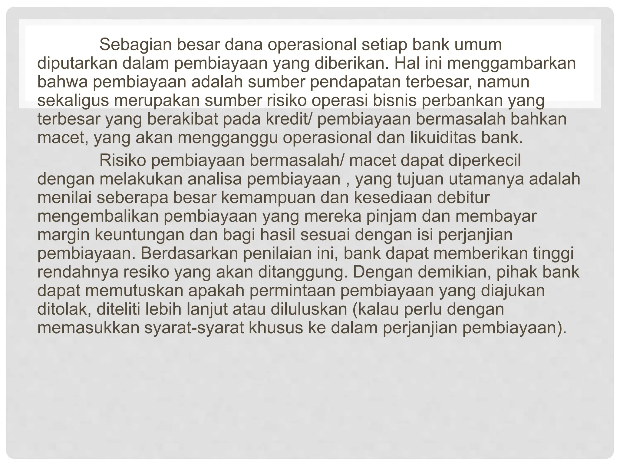 Proses Pemberian Pembiayaan pada Bank Syariah | PPTX