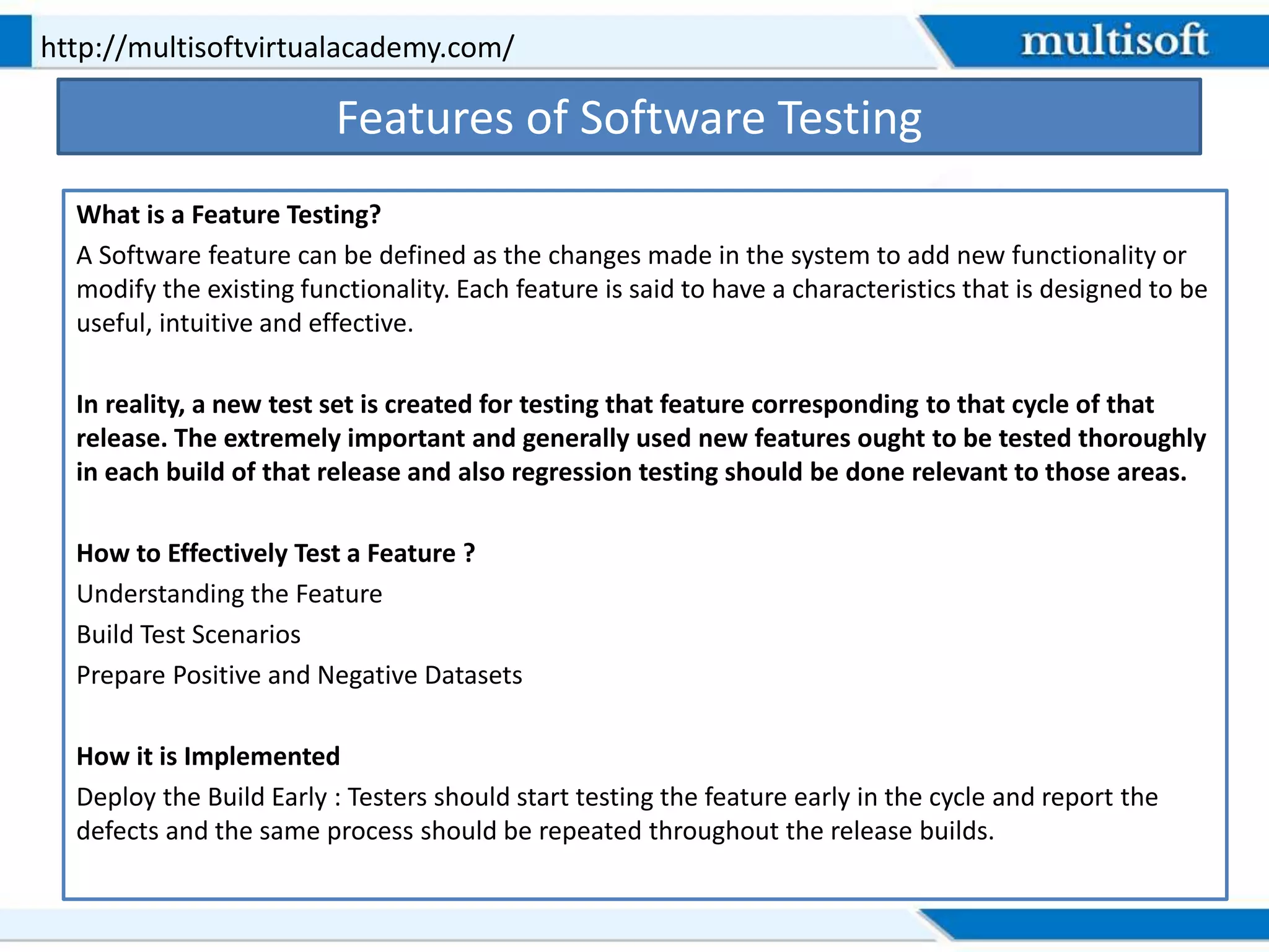Software Testing Online Course | PPTX