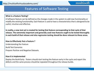 Software Testing Online Course | PPTX