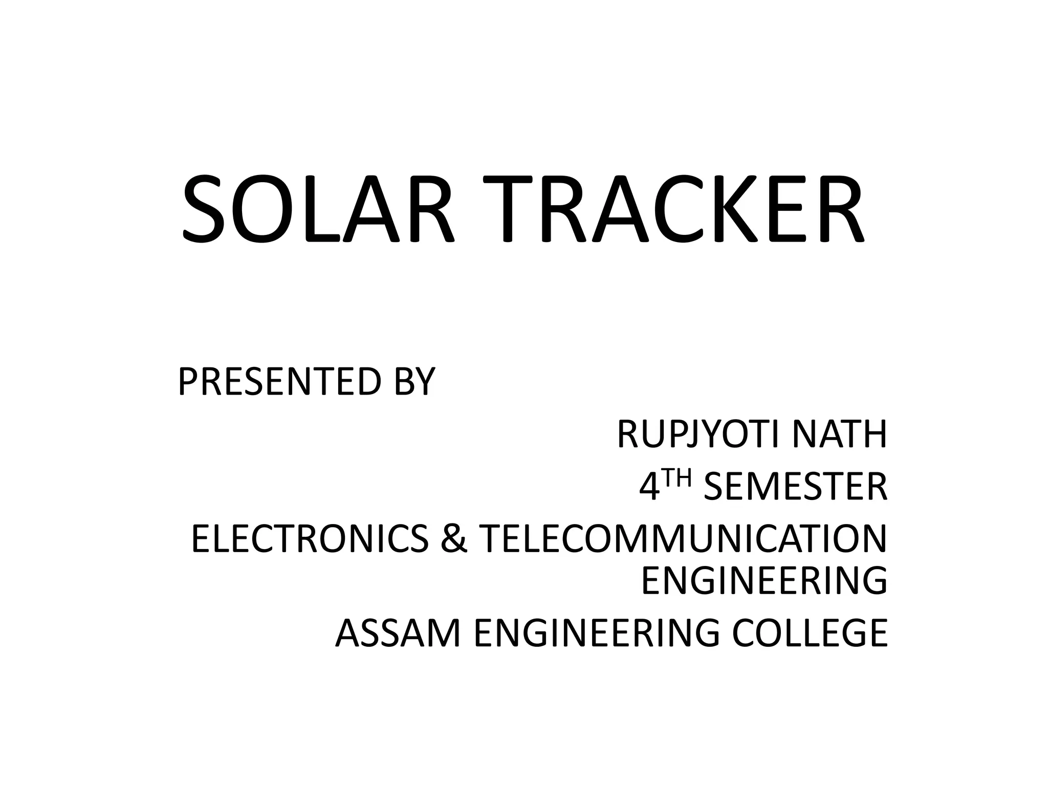 solar-tracker presentation | PPTX