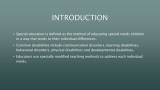 Identification of Special Needs Students for Special Education | PPTX