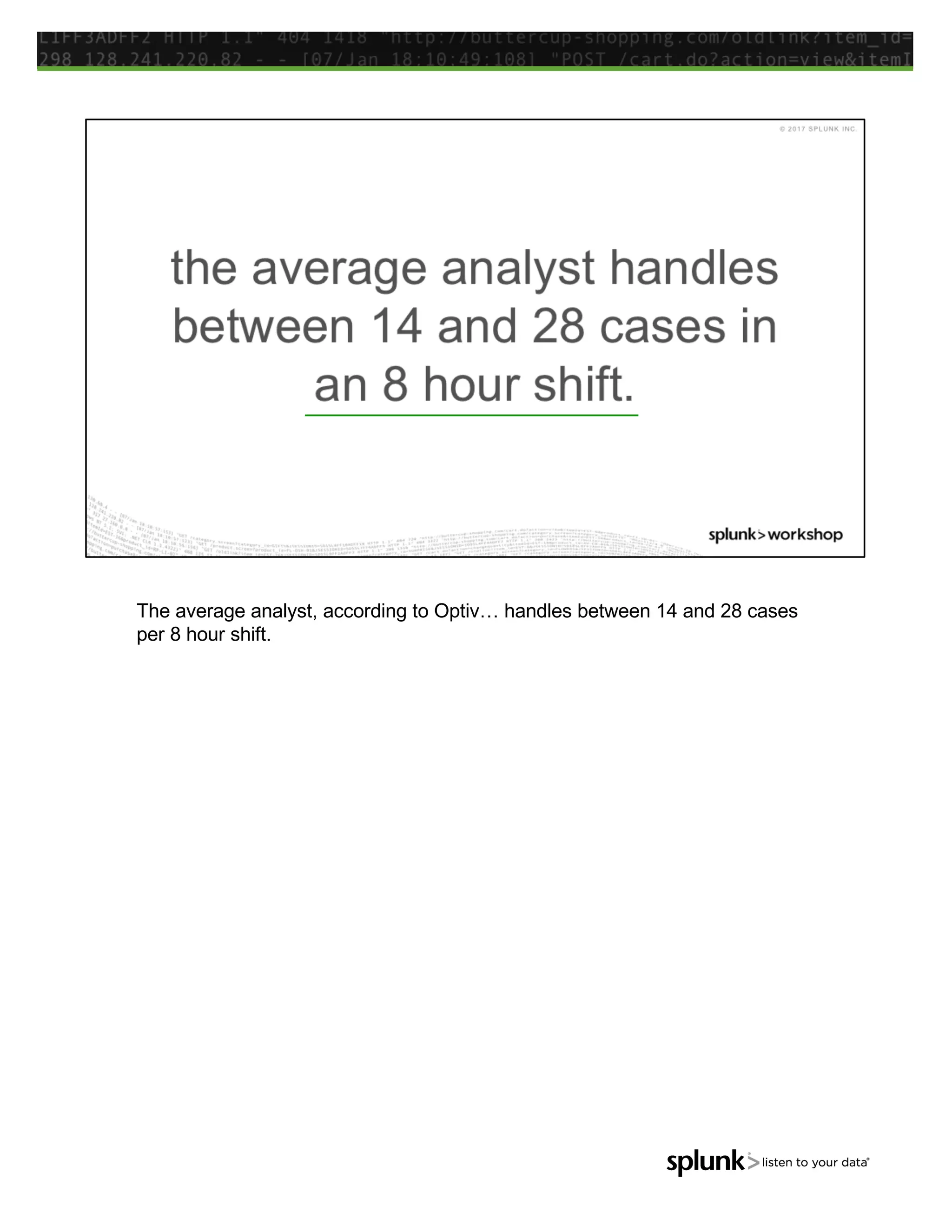 Analytics Driven SIEM Workshop | PDF