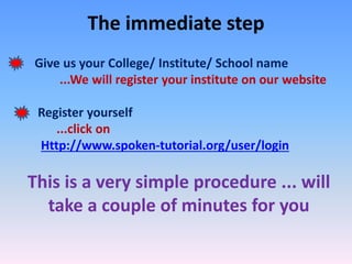 AWARENESS PROGRAMME ON SPOKEN TUTORIALS | PPTX